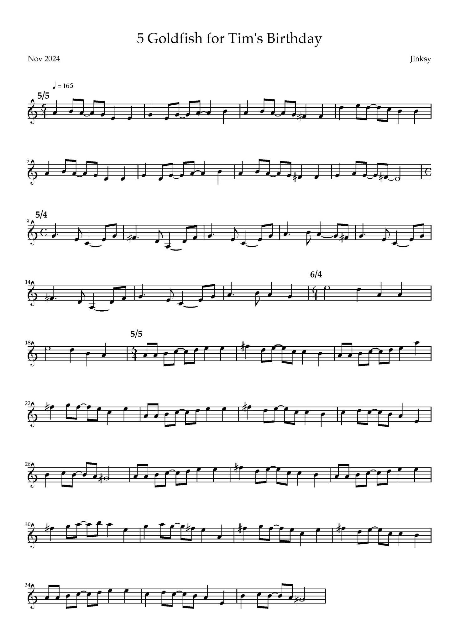 5 Goldfish for Tim – Melbourne Tune Collection